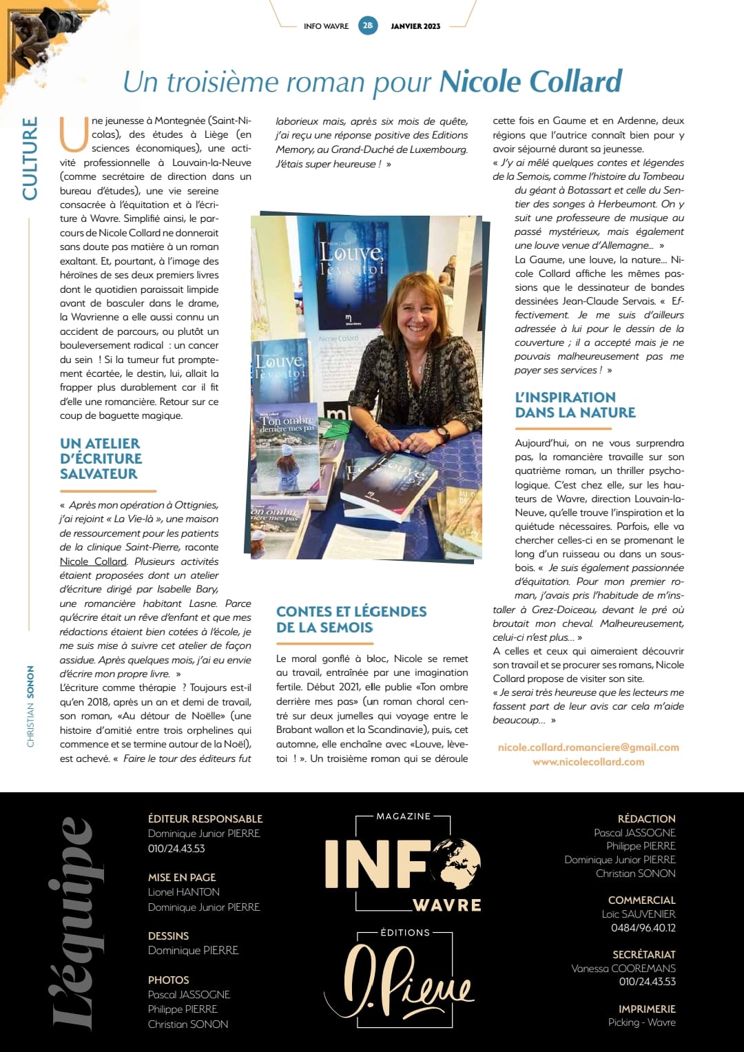 Ce qu’en dit la presse – Nicole Collard – Ecrivain